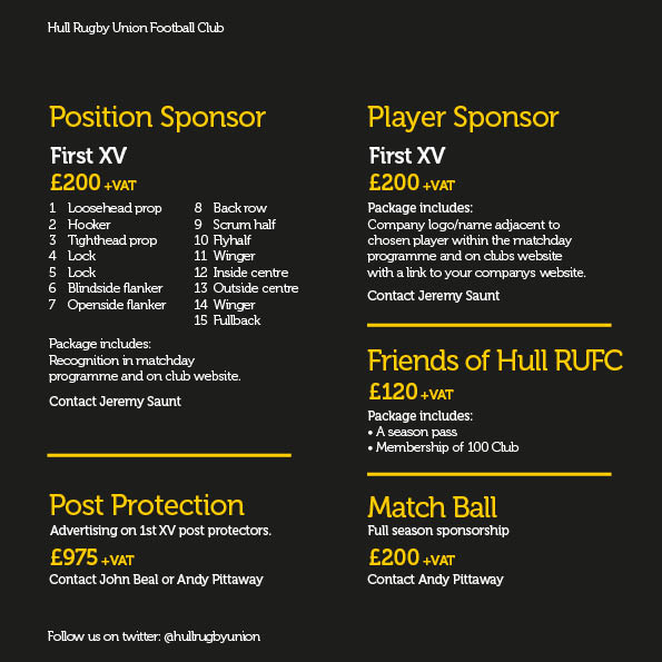 Sponsorship – HULL RUGBY UNION FOOTBALL CLUB